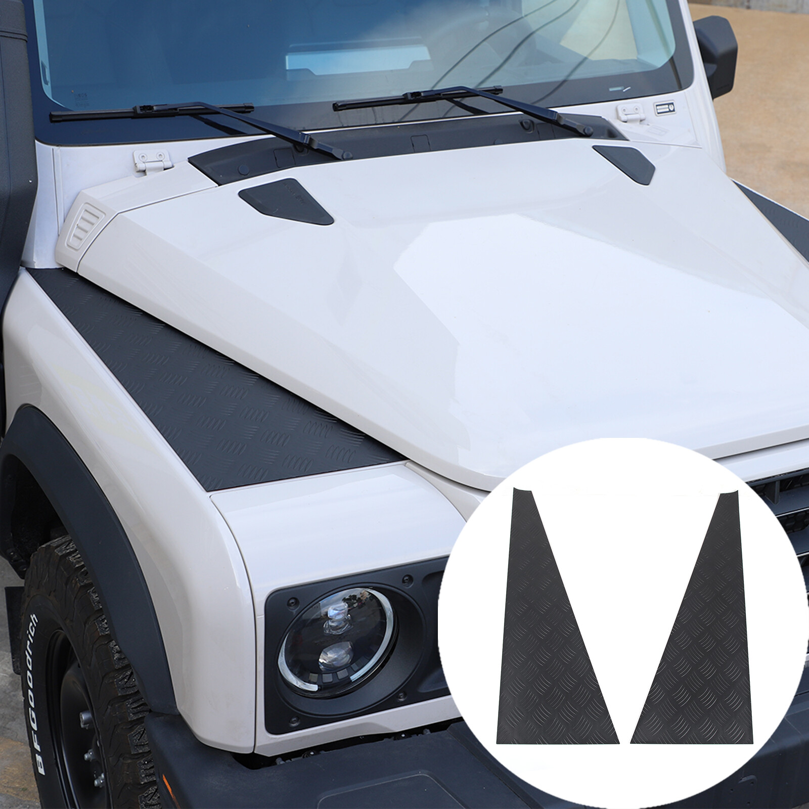 Aluminum Alloy Engine Hood Side Guard Panel Trim For Ineos Grenadier ...