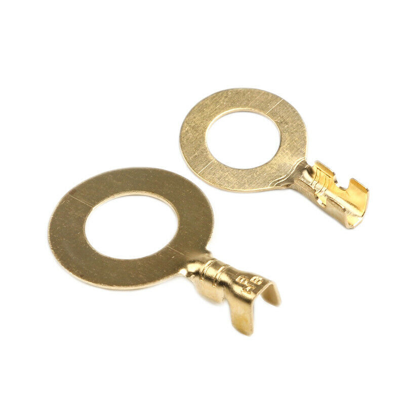 150PCS Brass Crimp Ring Terminals Kit Cable Wire Connectors Spade ...