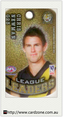 2010 Select AFL Stars Collectable Tags Gold Tag G23 Chris Newman ...