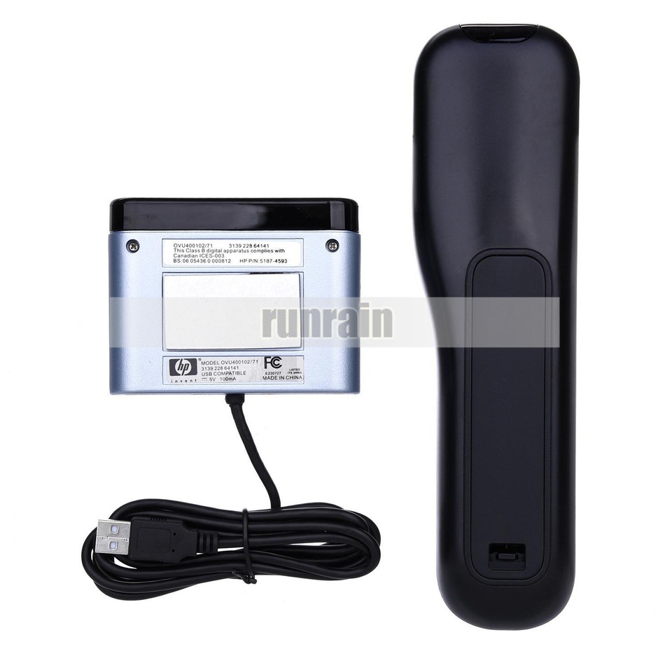 HP WMC MCE Microsoft Windows Media Center RC6 IR Remote Control USB IR ...