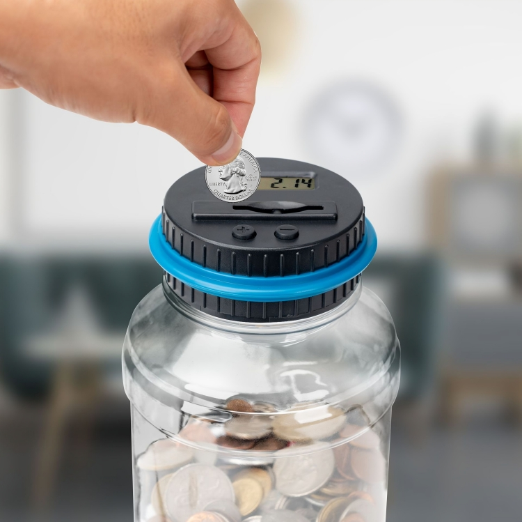 Digital Coin Counting Piggy Bank 1.8 L Vcertcpl LCD US Coins Jar – Auto ...
