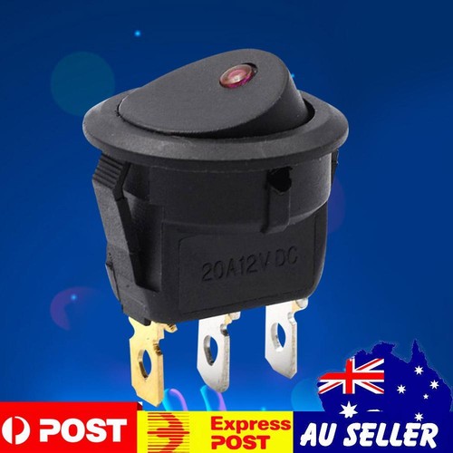 3 Model LED DIY Round Light Rocker Switch ON-0FF Power Button Switches ...