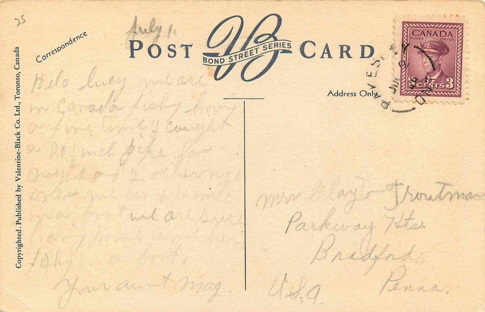 Postcard Canada Greetings Port Loring White Border | eBay