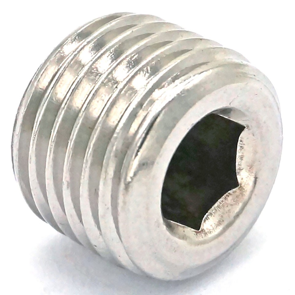 Sizes BSPP BSPT NPT Metric Male 304 Stainless Countersunk End Plug Hex ...