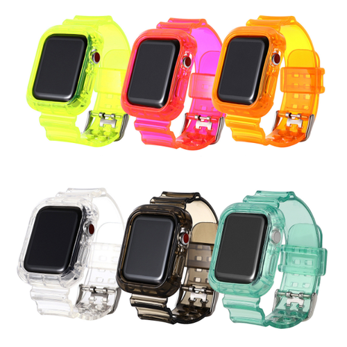 Watches Band TPU Clear Bands For Apple Watch Series 5/4/3/2/1 Bracelet ...