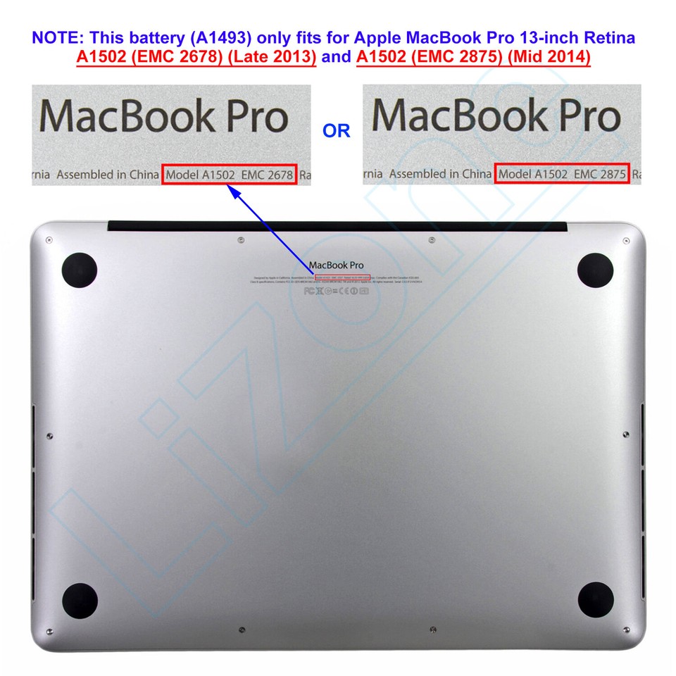 NEW A1493 Battery for Apple Macbook Pro 13" Retina A1502 2013 2014 ...