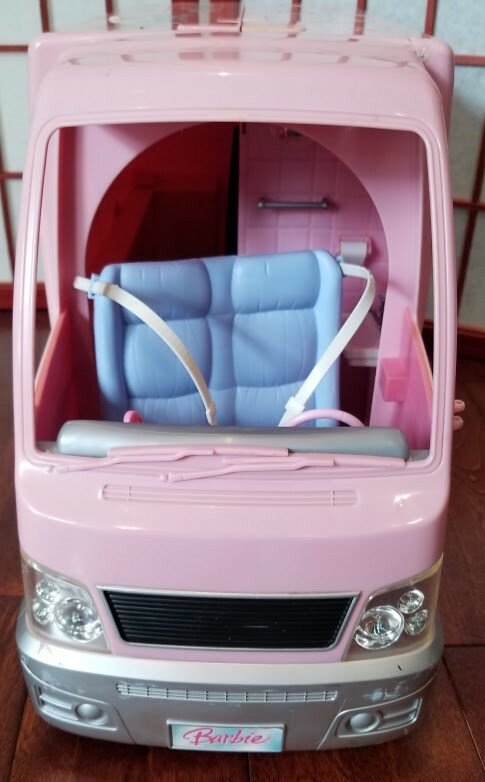 BARBIE HOT TUB PARTY BUS Pink Motor Home RV Camper 2006 Mattel ~ Lights ...