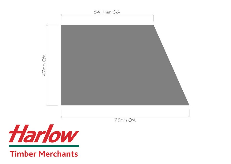 Fence Rail Bevelled Cant Timber 47x75mm 3x2" Pressure Treated Brown ...