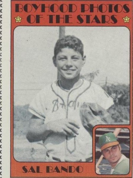 1972 Topps - Boyhood Photos of the Stars #348 Sal Bando for sale online ...