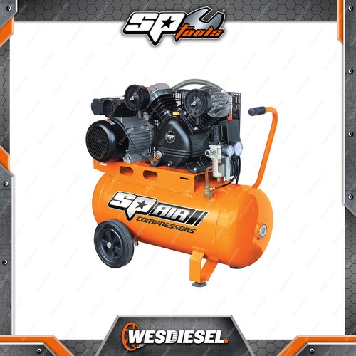 SP Tools 2.5Hp Belt Drive Air Compressor - V-Twin Cast Iron Portable ...