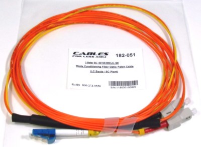 3 Meter SC- 50/125 MM/LC- SM Mode Conditioning Fiber Optic Patch Cable ...