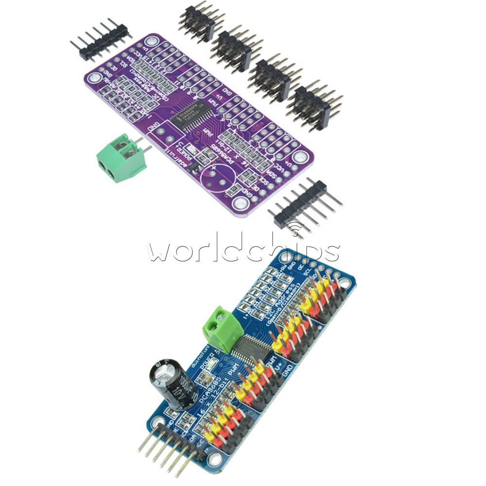 PCA9685 16-Channel 12 bit PWM Servo Driver I2C Interface for Arduino ...