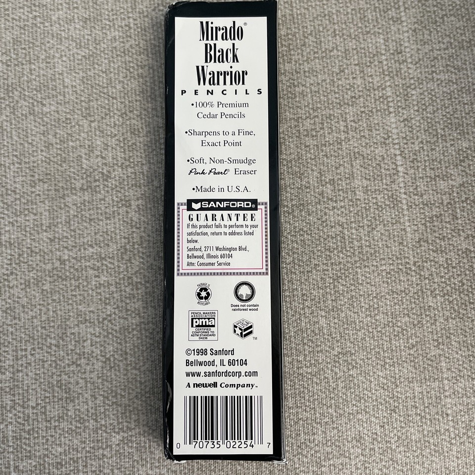 Mirado Black Warrior Pencils Premium Cedar 12 Cnt #2 Sanford 02254 NOS ...
