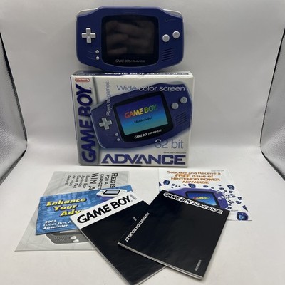 Nintendo Game Boy Advance Handheld System Console - Indigo CIB Complete ...