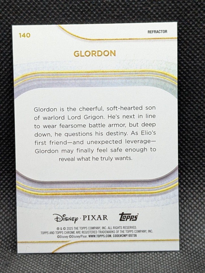 Glordon 2025 Topps Chrome Disney Refractor Debut #140 | eBay