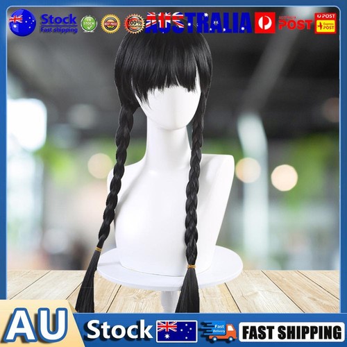 Cosplay Wig Black Double Braided Wig Universal Size Wig Toys As A Gift ...