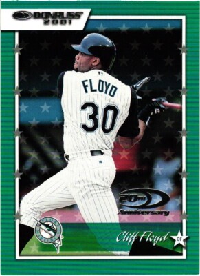 2001 DONRUSS 20TH ANNIVERSARY CLIFF FLOYD #93 CARD $0.99 VALUE BOX | eBay