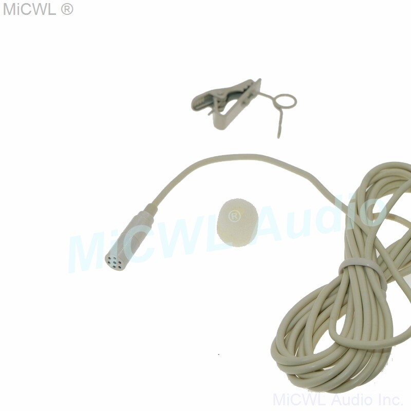 Beige Lapel Lavalier Microphone for Shure Body Pack Wireless Audio Mic ...