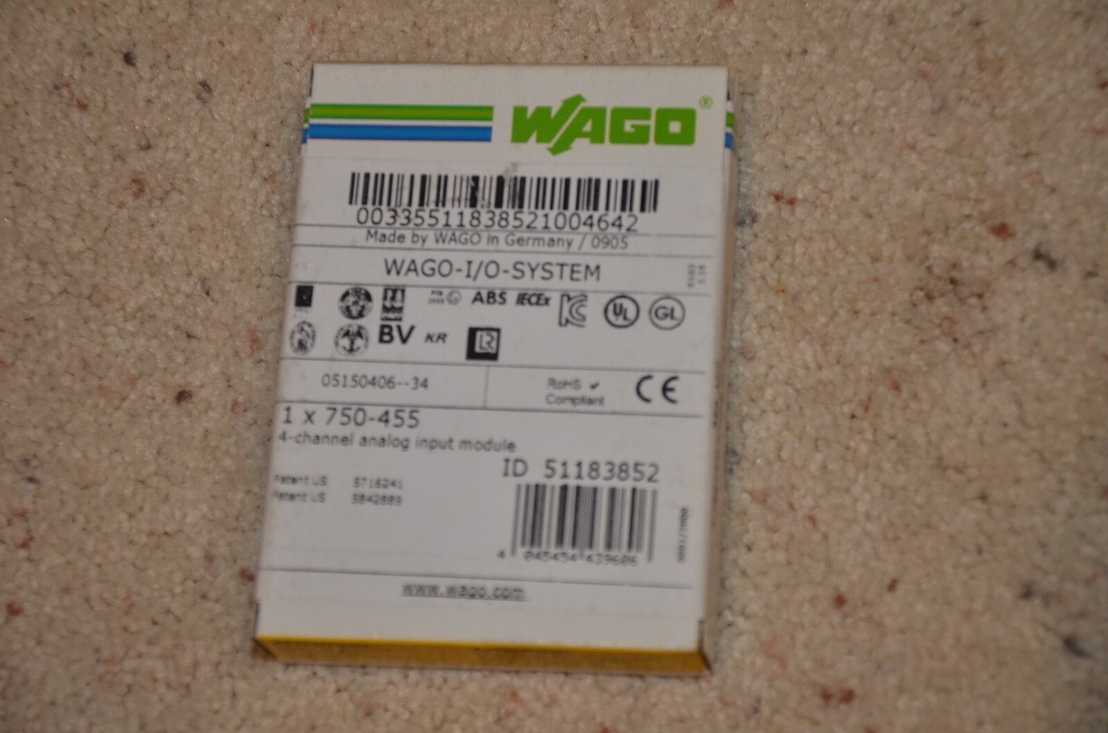 1pcs New Open Box WAGO Card Module 750-455 750 455 i/0 Ships from USA ...