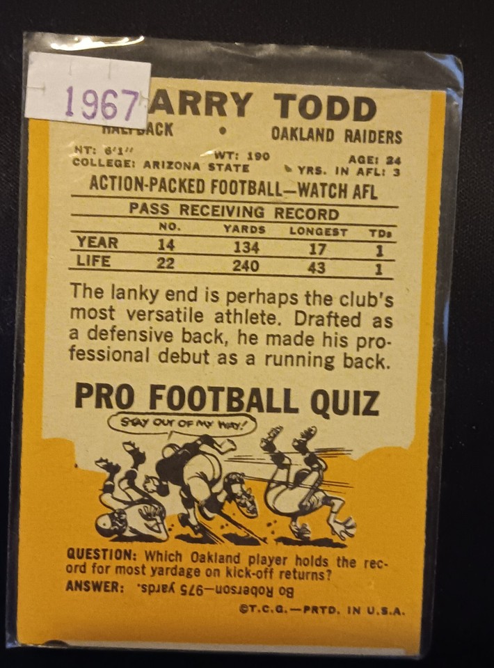 1967 Topps - #108 Larry Todd | eBay