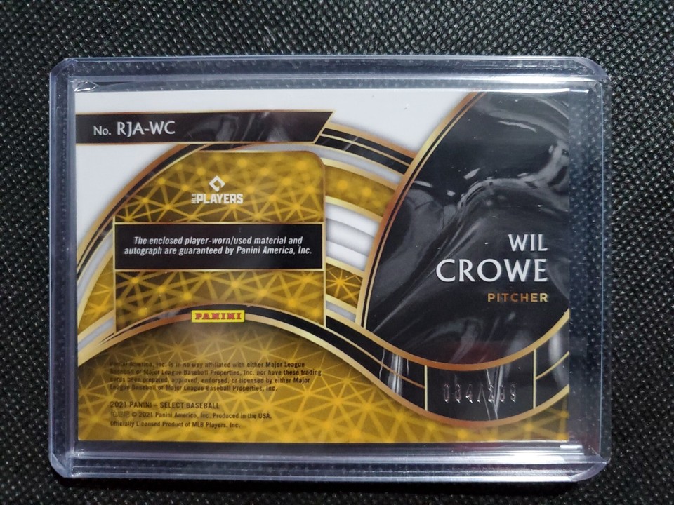 Will Crowe 2021 Select RPA Auto/Jersey RC! 009/299 | eBay
