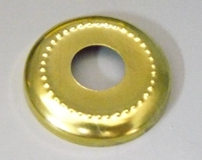 (10) Brass Plated Steel 1 1/8" Dia Beaded Check Ring lamp part 1/8 IPS ...