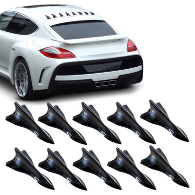 10Pcs Vortex Generator Shark Fin Jet Rear Roof Wing Spoiler Diffuser ...