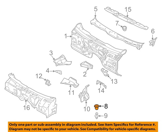 BMW 51718186501 Genuine OEM Cowl Grille Grommet for sale online | eBay
