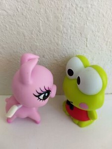 Bratz Babyz Toy Pets Green Frog & Flying Pink Winged Pig 2 1/2 inches ...