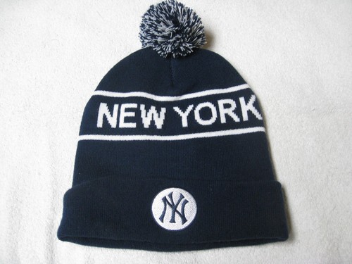 New York Yankee Stocking Hat -- One size -- Dark Blue - New | eBay
