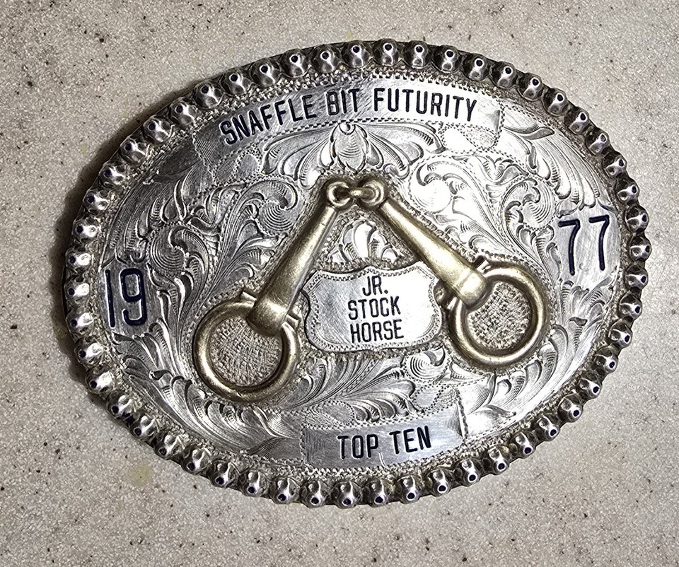 Vintage 1977 SNAFFLE BIT FUTURITY TOP TEN Belt Buckle | eBay UK