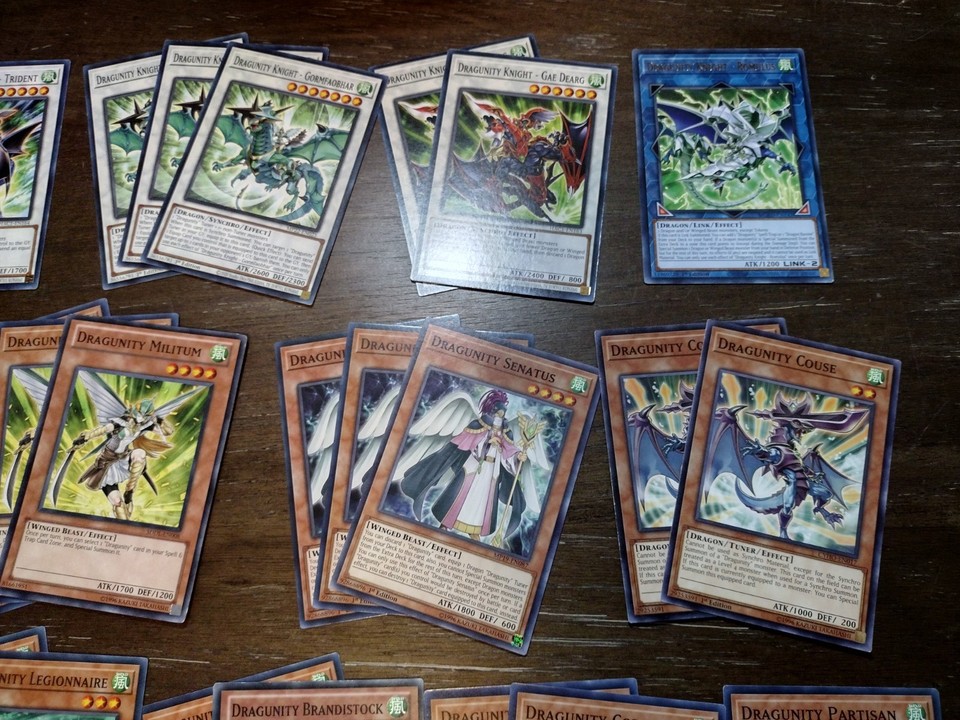 Yugioh Dragunity Deck Core Of 36 Cards - Trident, Romulus, Brandistock ...