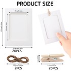 10/20x Cardboard Photo Frames 6"x4" Hanging Bright White Paper Picture ...