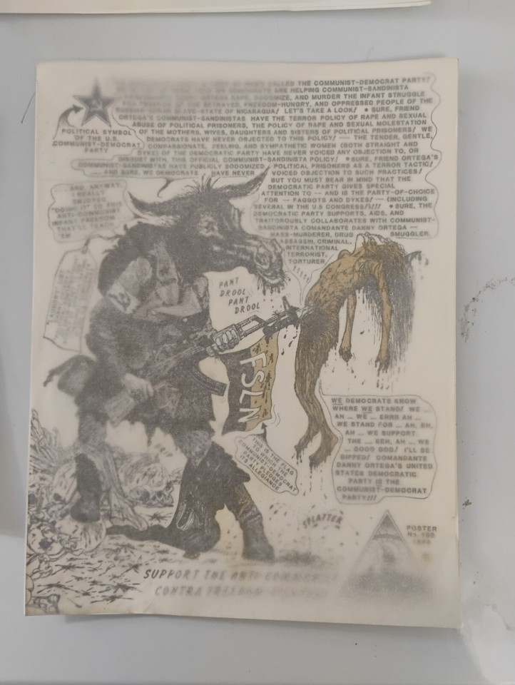 1980S ORIGINAL ANTI COMMUNIST CONTRA FREEDOM FIGHTERS PROPAGANDA 8 1/2 ...