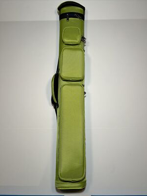 J&J Pool Cue Case 3x4 with Backpack Straps In Lime Green | eBay