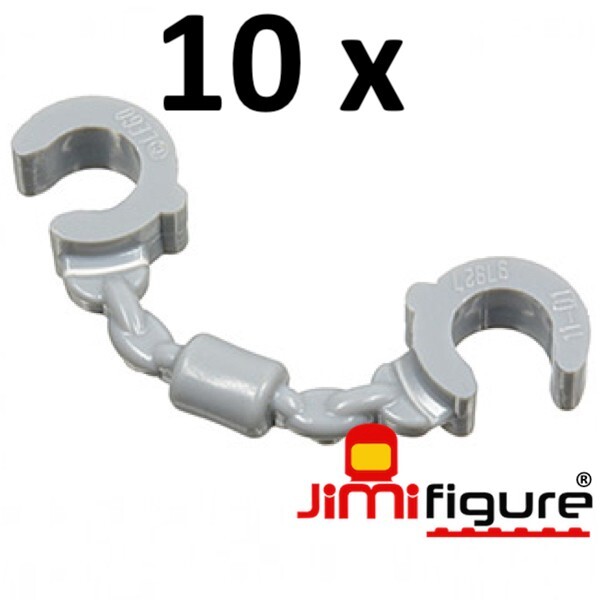 NEW 10 x LEGO Minifigure Utensil Handcuffs Light Bluish Grey 61482 ...