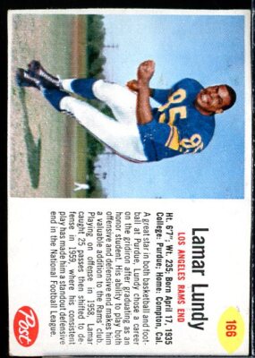 Lamar Lundy Card 1962 Post Cereal #166 | eBay