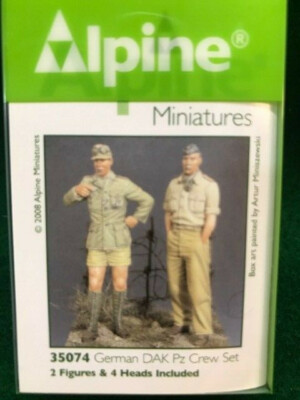 Alpine Miniatures 1/35th German DAK Panzer Crew Set , NIP, Resin kit ...