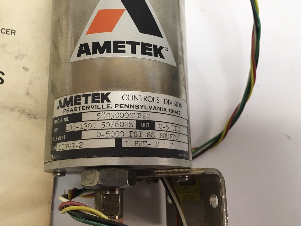 NEW Ametek Model 58 Electronic Pressure Transducer 0-5000-PSI ...