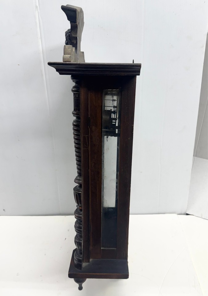 Antique Art Nouveau Lady Pendulum Walnut Wood Wall Clock | eBay