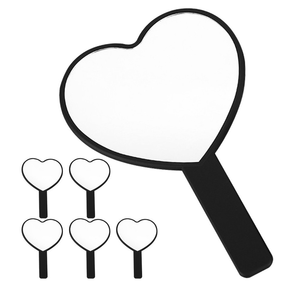 6 Pcs Girls Makeup Mirror Hand Held Mirrors with Handle Cute Handheld ...