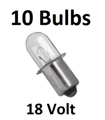 (10) 18 Volt Replacement XENON Bulbs for Makita A-902961 / BML185 ...