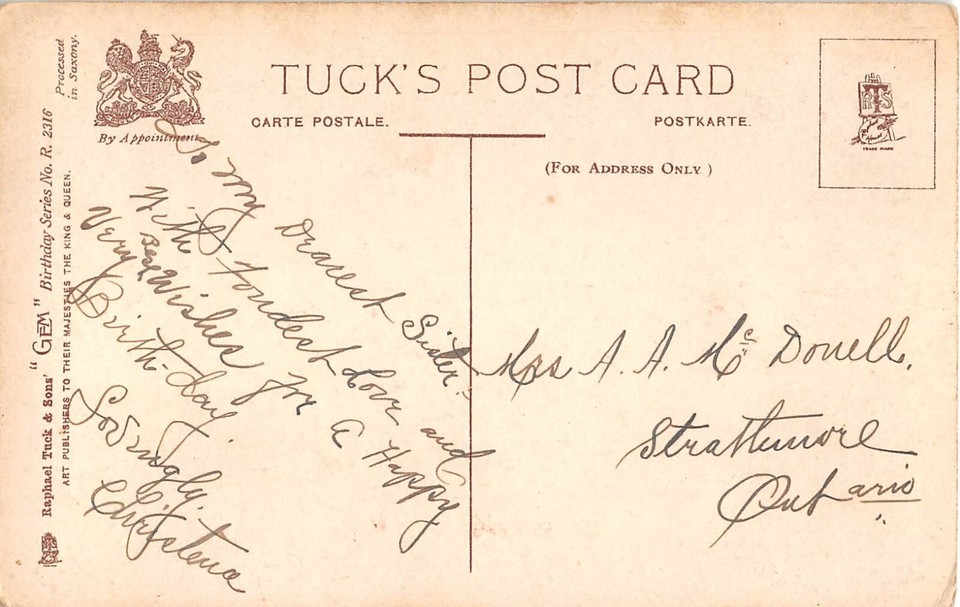 Lovely Snowdrops & Little Girl on Old Tuck Gelatin "Gem" Birthday ...