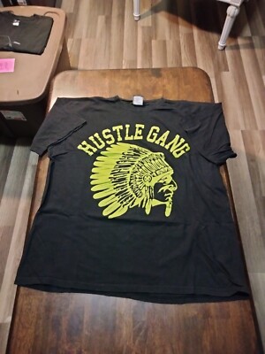 Vintage Hustle Gang Shirt In Black Men's Size XXXL | eBay