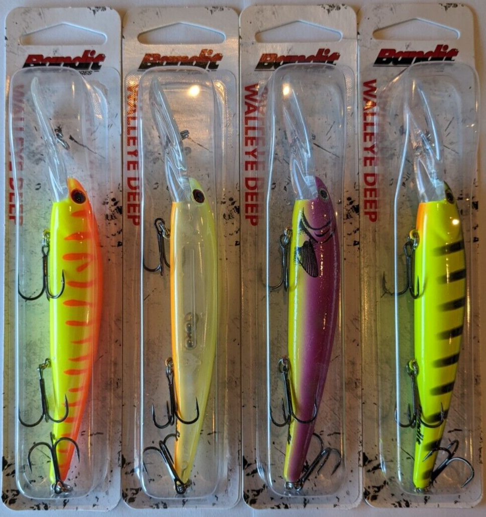 4 - Bandit Lures Walleye Deep Diver - 5/8 oz. - Four Popular Colors! | eBay