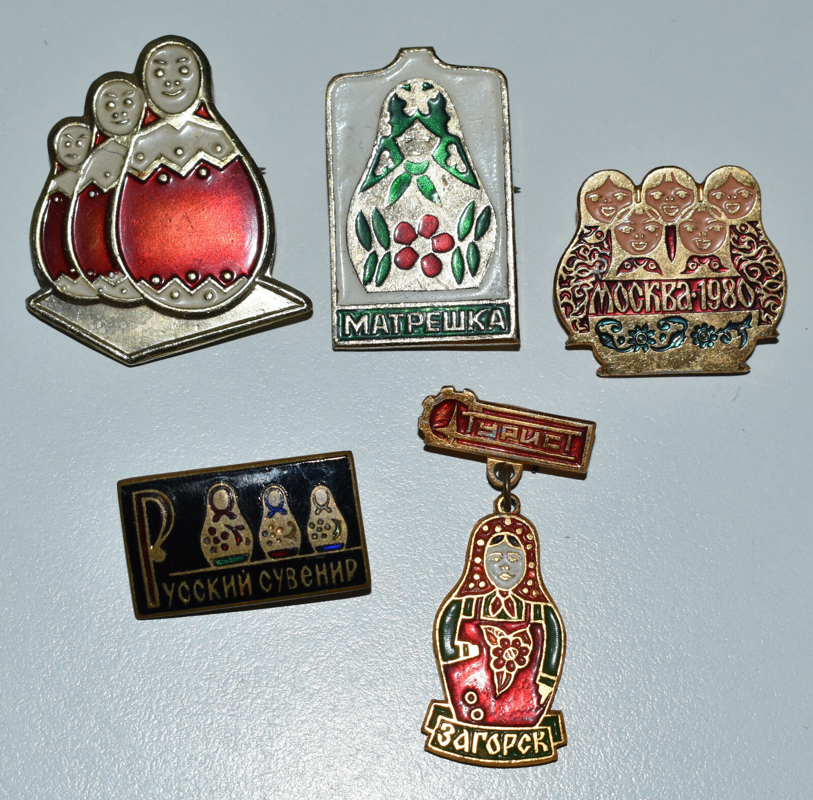 Matryoshka Babushka Dolls Russian Sovied USSR vintage pin badge lot | eBay