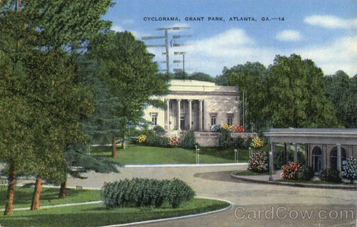 1950 Atlanta,GA Cyclorama,Grant Park DeKalb,Fulton County Georgia Linen ...