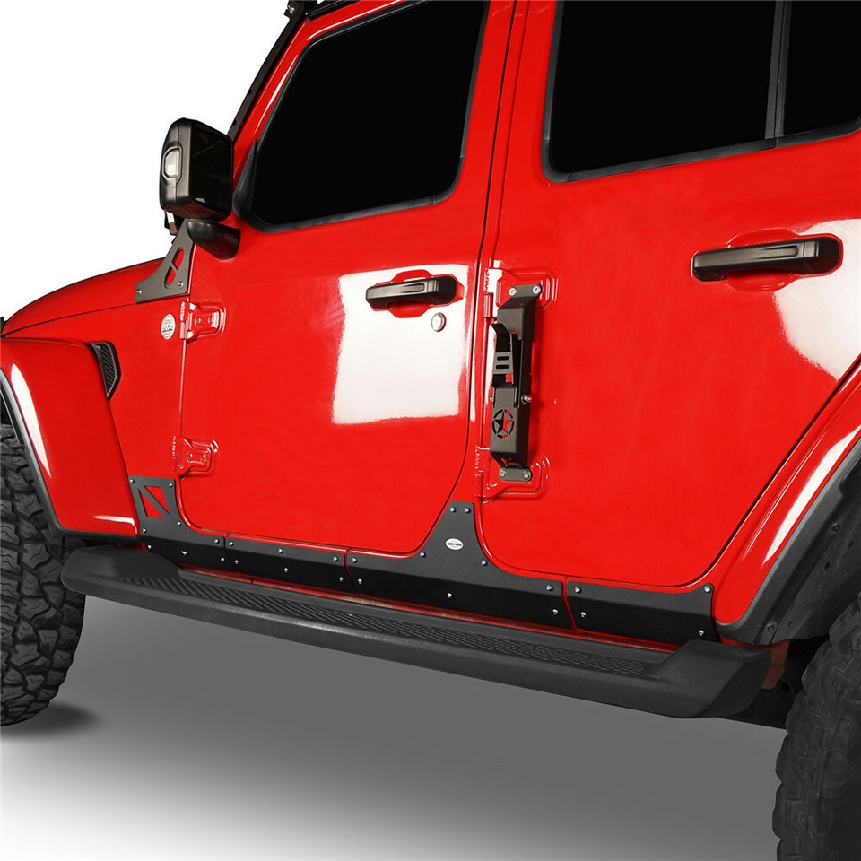 Fit Jeep Wrangler JL 18-25 4-Door Armor Cladding Skid Plate Slider ...