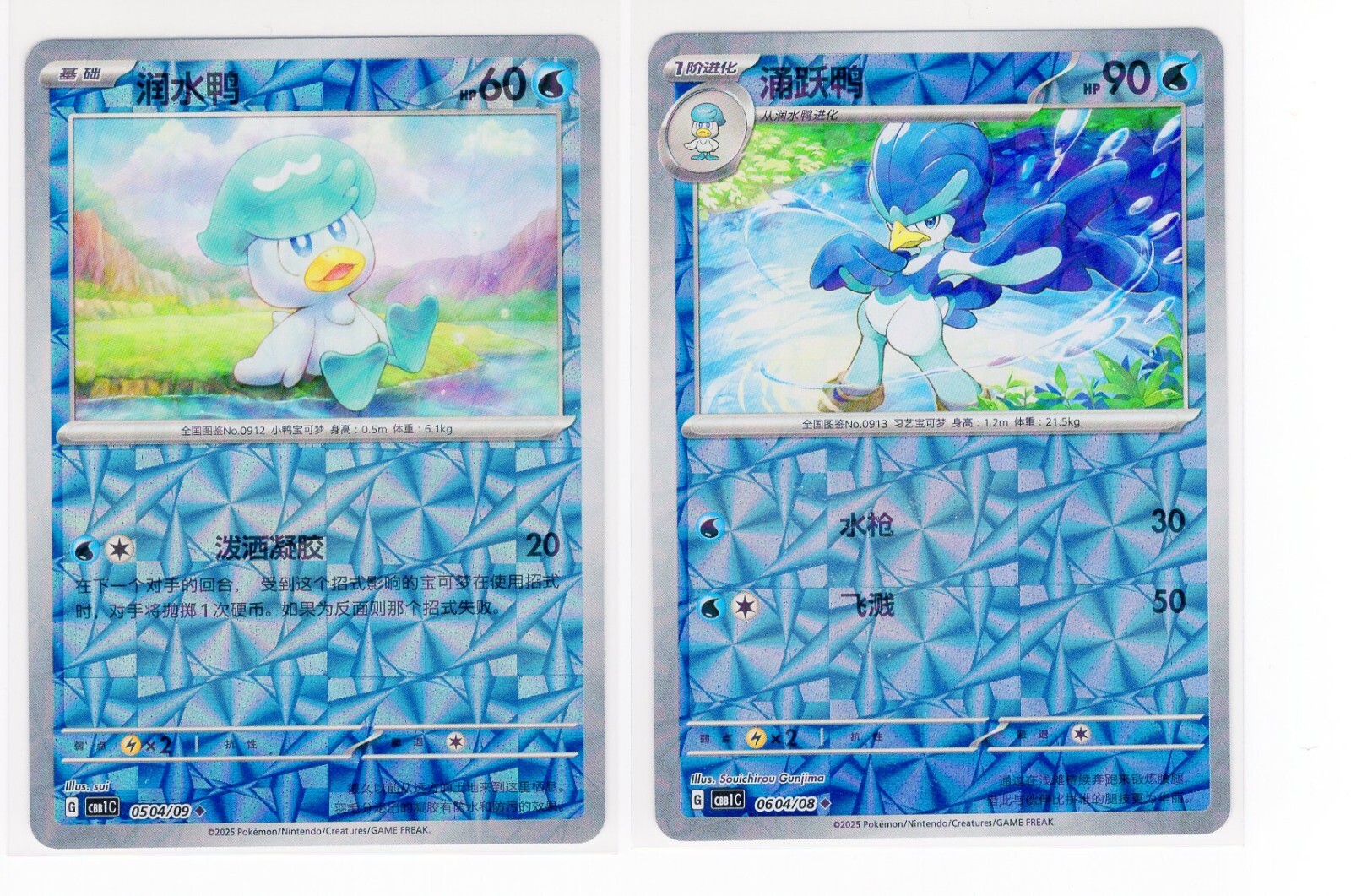 CHINESE Horizons Gem Quaxly Quaxwell Pokemon Cards Mint (Reference: PE1 ...