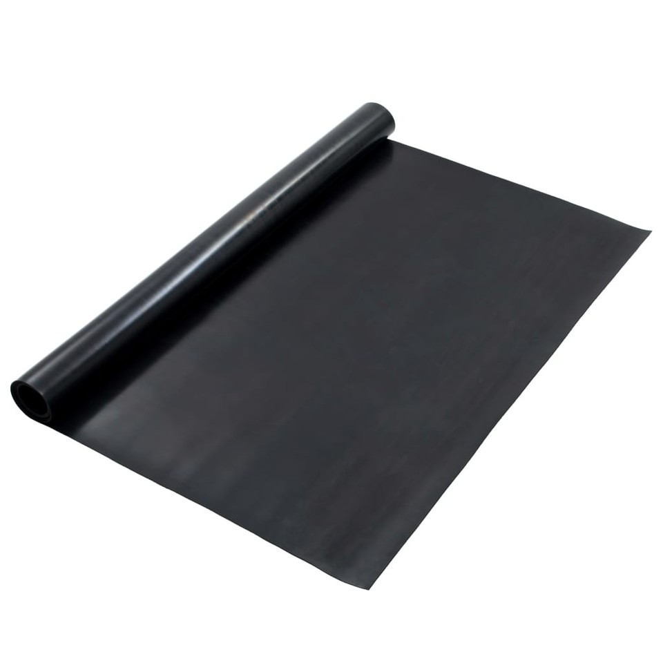 Floor Mat Black Rubber 1.2x2 m 2mm Anti-Slip Garage Home Heavy-Duty ...